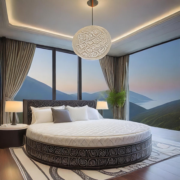 MIELMOON Lofty 9" Round Mattress for an Entertainment Room High-Density Foam High-Performance ...